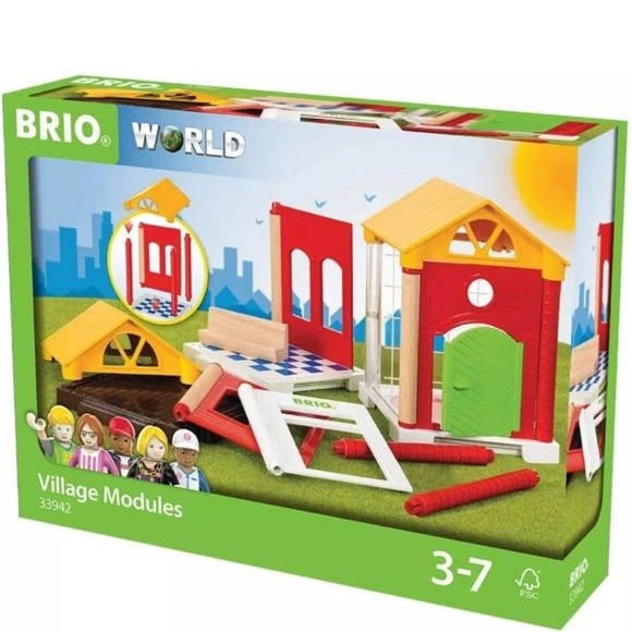 Toys | Brio World Village Modules Building Set Red Yellow Green | Poshmark
